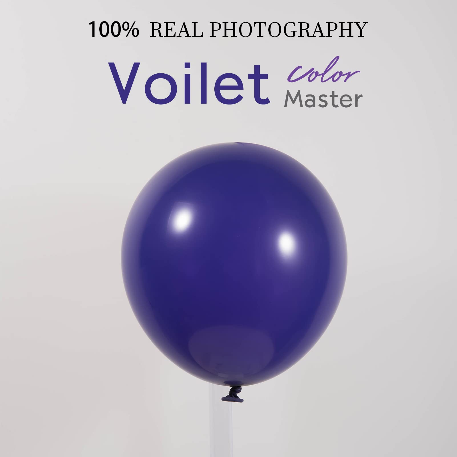 Dark Purple Balloons different sizes 100 Pack 12+10+5 inch Deep Hot Purple Balloon for Wedding Birthday Baby Shower Birthday Party Halloween Decorations