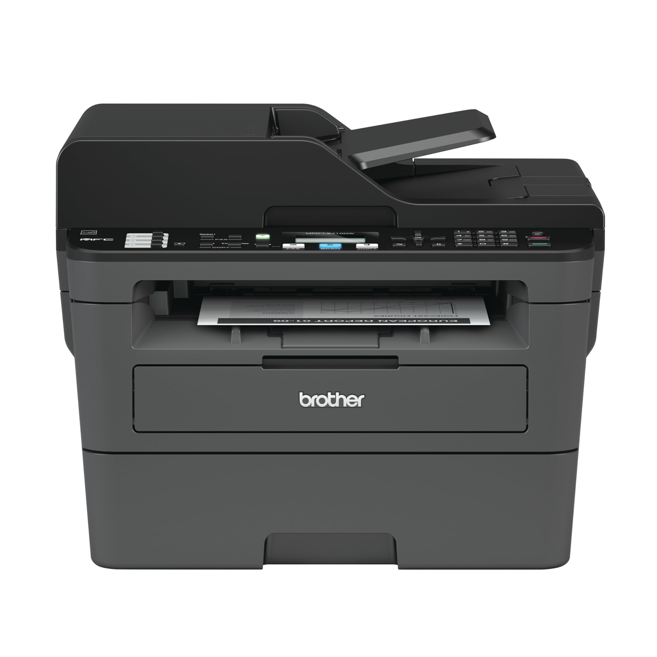 Brother MFC-L27 10DW Series Compact Wireless Monochrome Laser All-in-One Printer, Print Copy Scan Fax, Speed Up to 32 ppm, Auto Duplex Print, 2-line LCD, Mobile Printing, Tech Deal USB