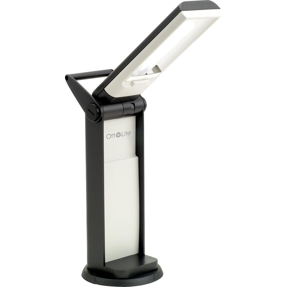 OttLite L139AB 13 Watt Desk Lamp with Swivel Base, Black
