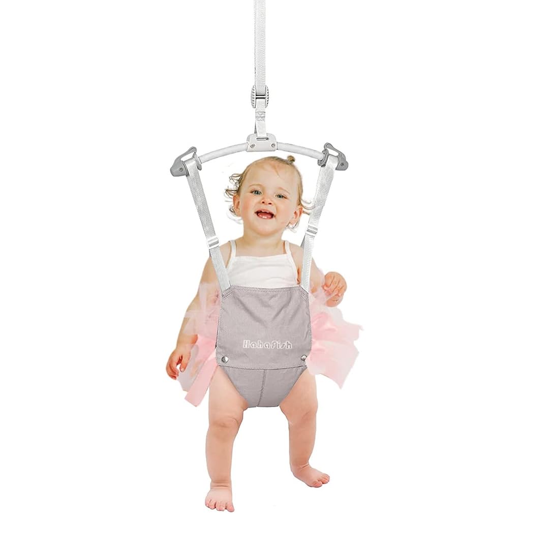 Baby Door Jumpers and Bouncers Exerciser Set with Door Clamp Adjustable Strap for Toddler Infant 6-24 Months…
