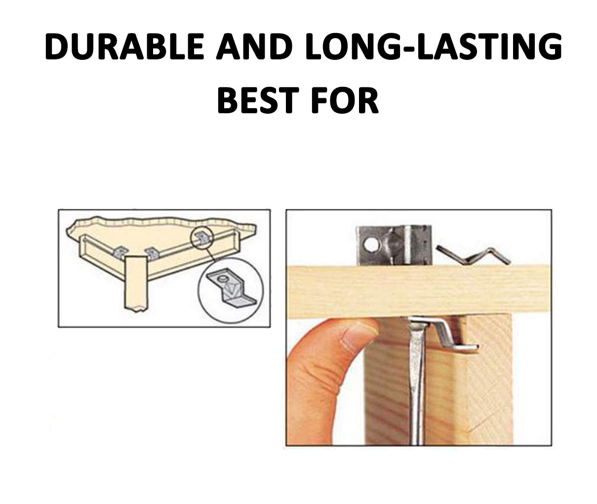 Silver Table Top Fasteners with Screws,Table Top Connectors Z Clips for Table Top Set of 24/48/96 Packs (Include 24/48/96 Clips,24/48/96 Screws) (48)