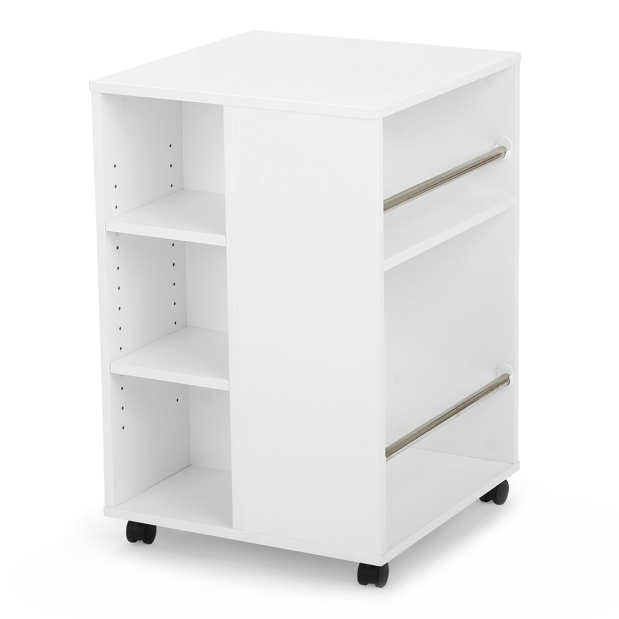 Arrow 81100 Portable 4 Sided Thread, Ribbon and Craft Storage Organization Cube, White Finish