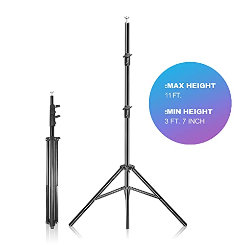 LimoStudio (Heavy Duty) 12.4 ft. Wide x 10 ft. Tall Backdrop Stands, High Stability with 1.45" Thick Pole, Adjustable Width & Length, Background Support System Kit with Super Spring Clamps, AGG1782