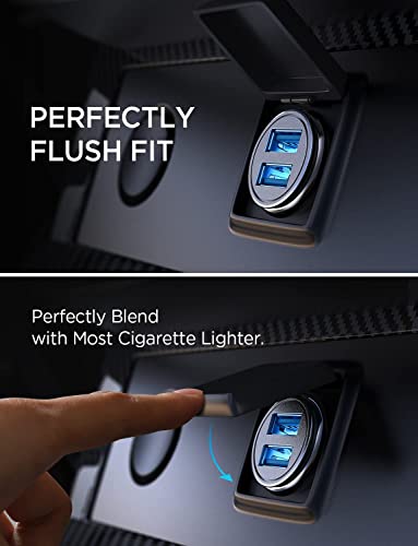 AINOPE iPhone Car Charger [Apple MFi Certified] 24W USB Car Charger Adapter Fast Charging Cigarette Lighter USB Charger with Lightning Cable for Apple iPhone 13/12 Mini/11/Xs/XR/X/8 Plus/7/6s/5/iPad