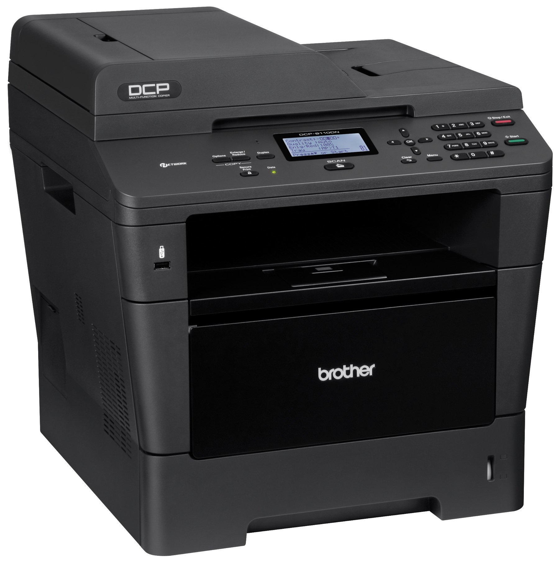 Brother Printer DCP8110DN Monochrome Printer with Scanner and Copier and Networking, Amazon Dash Replenishment Ready