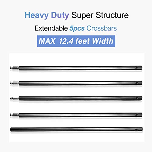 LimoStudio (Heavy Duty) 12.4 ft. Wide x 10 ft. Tall Backdrop Stands, High Stability with 1.45" Thick Pole, Adjustable Width & Length, Background Support System Kit with Super Spring Clamps, AGG1782