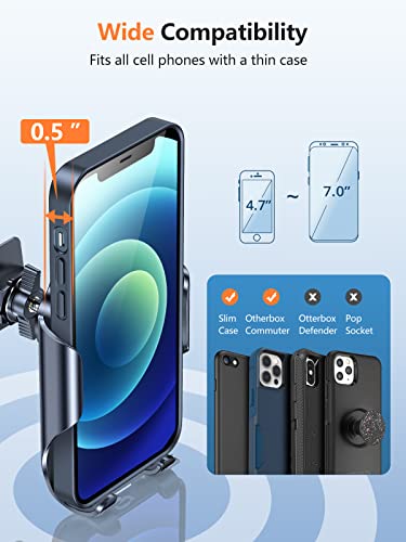 VICSEED ๐ฎ๐ฌ๐ฎ๐ฏ ๐๐ฒ๐๐ ๐๐ฎ๐ฟ ๐ ๐ผ๐๐ป๐ Car Phone Mount, ๐จ๐ฝ๐ด๐ฟ๐ฎ๐ฑ๐ฒ๐ฑ Air Vent Phone Holder for Car, Handsfree Cell Phone Car Mount Fit for iPhone 14 13 12 11 Pro Max Mini Plus Samsung