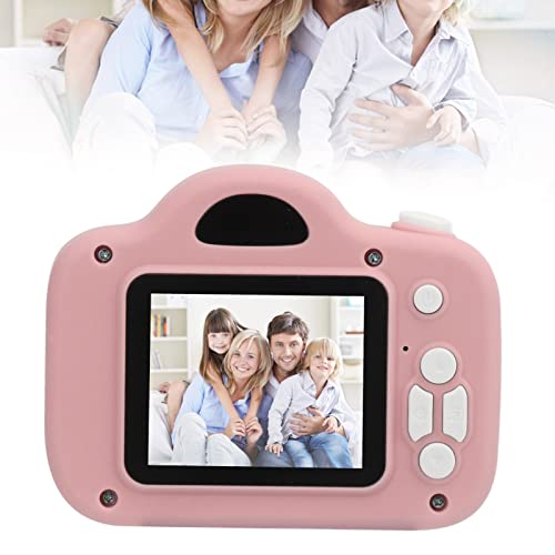 Weiyiroty Child Camera, One Key Video Recording Support MP3 Kids Gift Cartoon Mini Camera 200W Pixels for Kids(Pink)