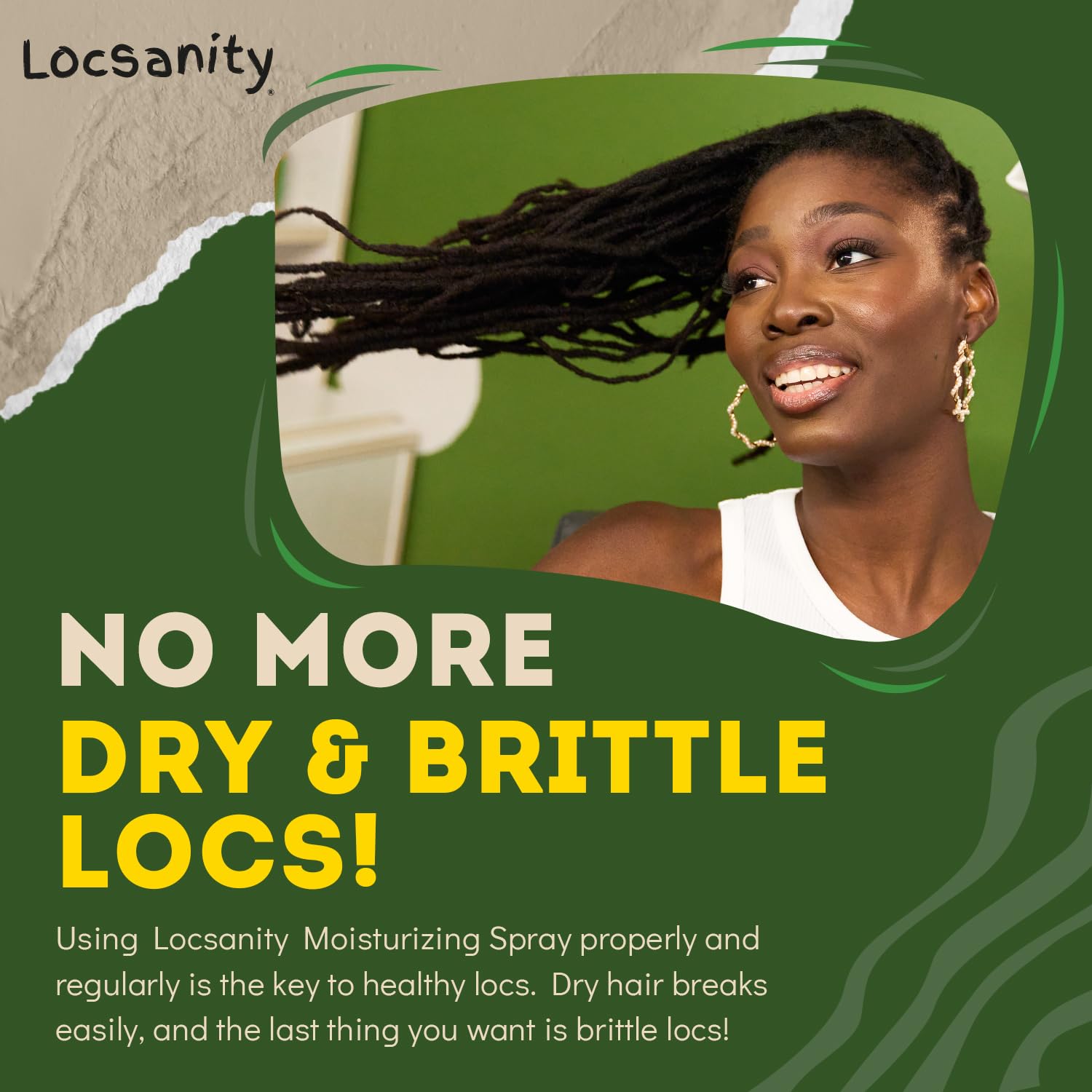 Locsanity Daily Moisturizing Refreshing Spray for Locs, Dreadlocks - Rose Water and Peppermint Hair Scalp Moisturizer, Dreadlock Spray - Natural Loc Care and Maintenance (8oz)