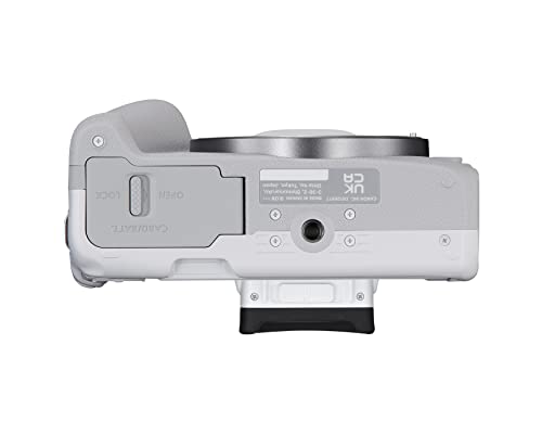 Canon EOS R50 Mirrorless Vlogging Camera (Body Only/White), RF Mount, 24.2 MP, 4K Video, DIGIC X Image Processor, Subject Detection & Tracking, Compact, Smartphone Connection, Content Creator
