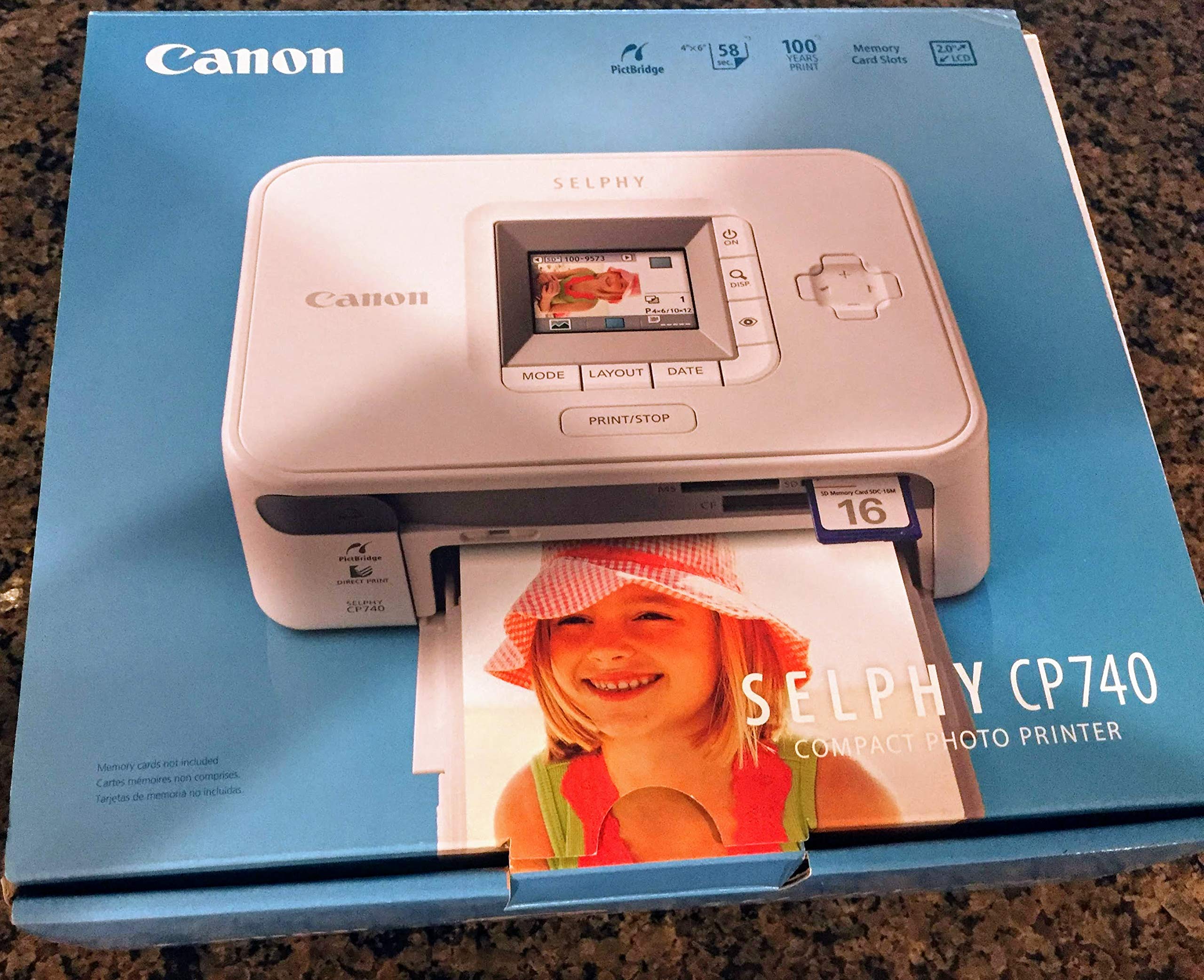 Canon Selphy CP740 Compact Photo Printer (2094B001),White