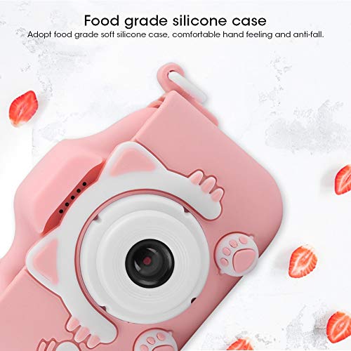 PUSOKEI Kids Camera for Girl, 12MP Digital Video Camera with 2.0in IPS Screen, Kids Digital Camera with Double Camera, Kids Camera for Girls(Green)
