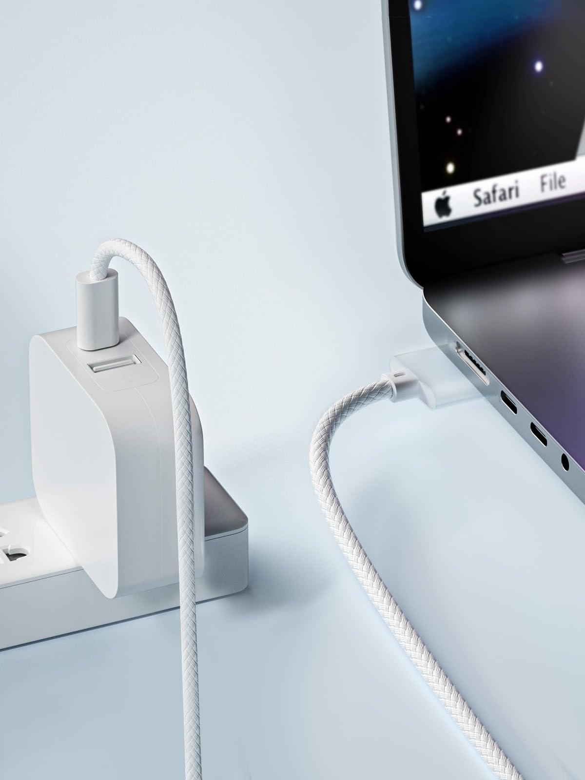 140W USB-C to Magnetic 3 Cable, Compatible with MacBook Pro 2021 M1 Pro & Max Chip 14" 16", MacBook Air 2022 2023 M2, MacBook Pro 2023 M2 Pro & Max Chip 14" 16", Safe 3 Cable for MacBook - 6.6ft