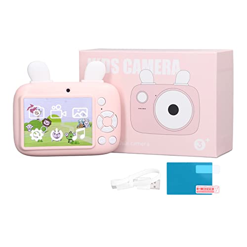 Restokki Kids Camera, 1280 * 720 Pixels Timed Shooting Children Digital Camera Mini Portable HD Selfie Camera Toys for Toddler' s Birthday Gift(Pink)