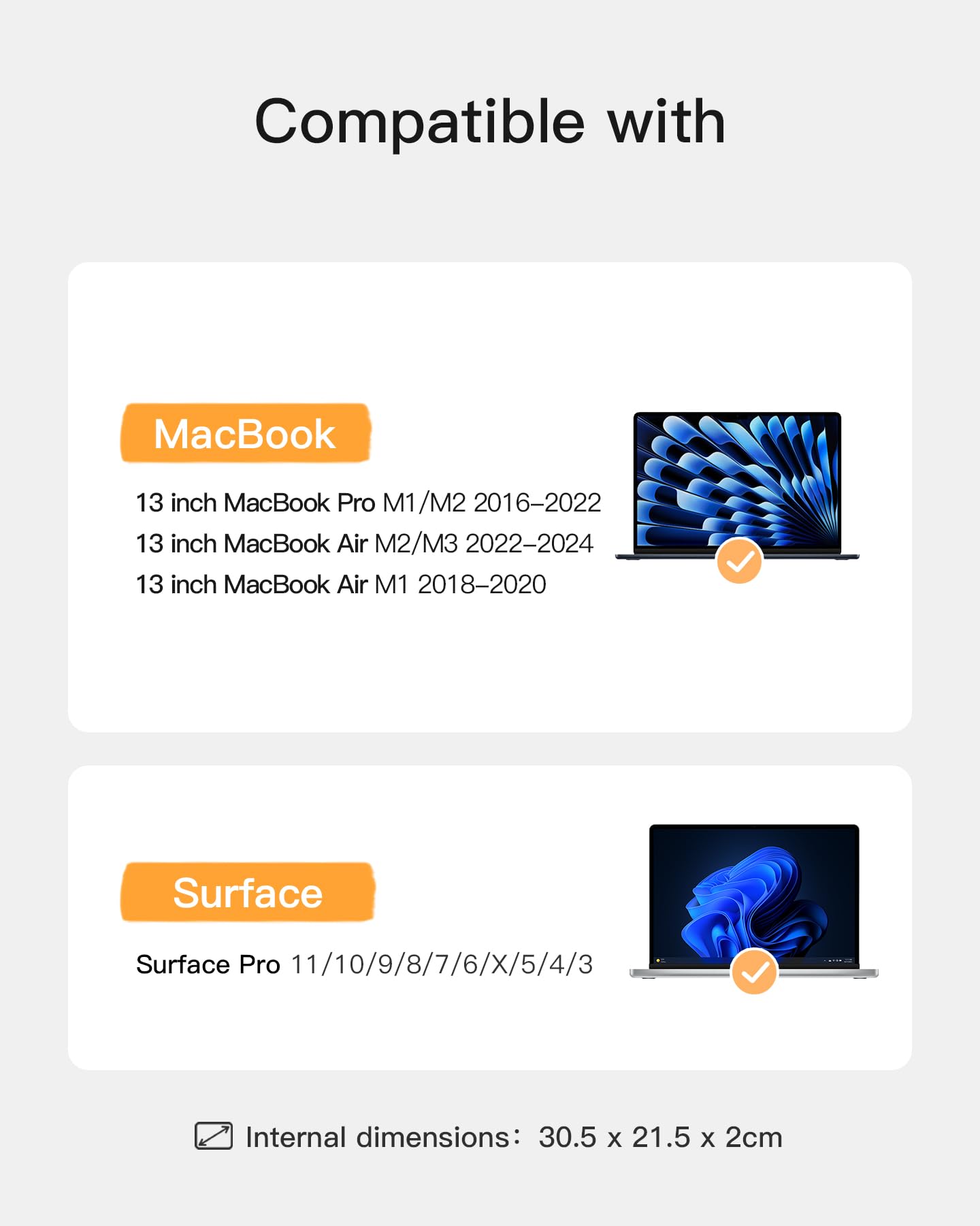 Inateck 360° Protection Laptop Bag with Accessory Bag, Compatible with 13-inch MacBook Air/Pro M3 M2 M1 2016-2024, Blue