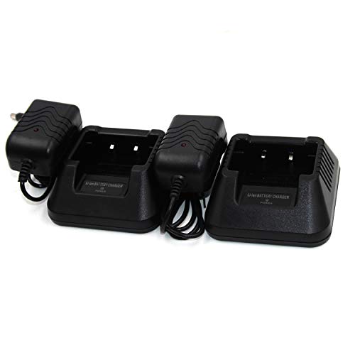 (2-Pack) Li-ion Battery Desktop Charger for Baofeng UV-5R UV-5RA UV-5RB UV-5RC UV-5RD UV-5RE UV-5RePlus TYT TH-F8 Two Way Radio