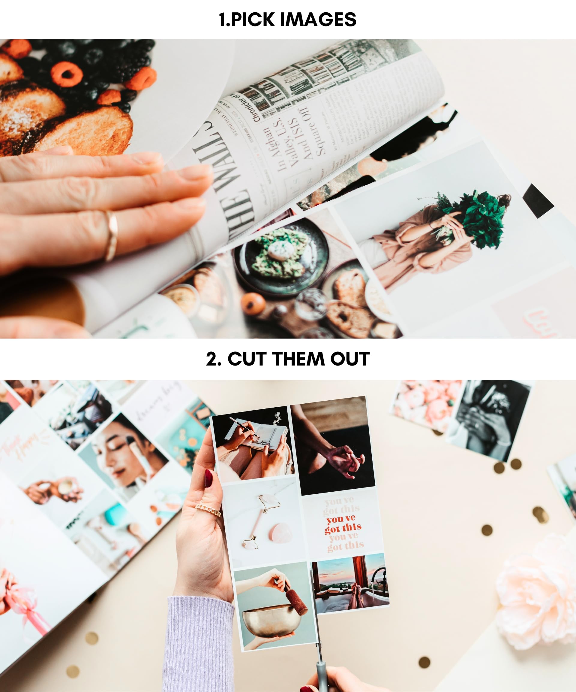 Vision Board Book 2.0 - 800+ New and Improved Vision Board Pictures and Quotes for Vision Board Kit, Visualize, Inspire and Create Life Goals, Magazine for Vision Board Clip Art and Collage Book