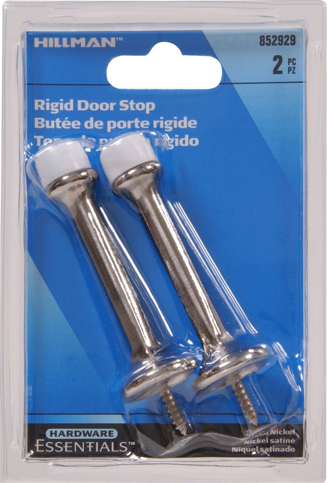 Hardware Essentials by Hillman 852929 Rigid Door Stop Silver Nickel