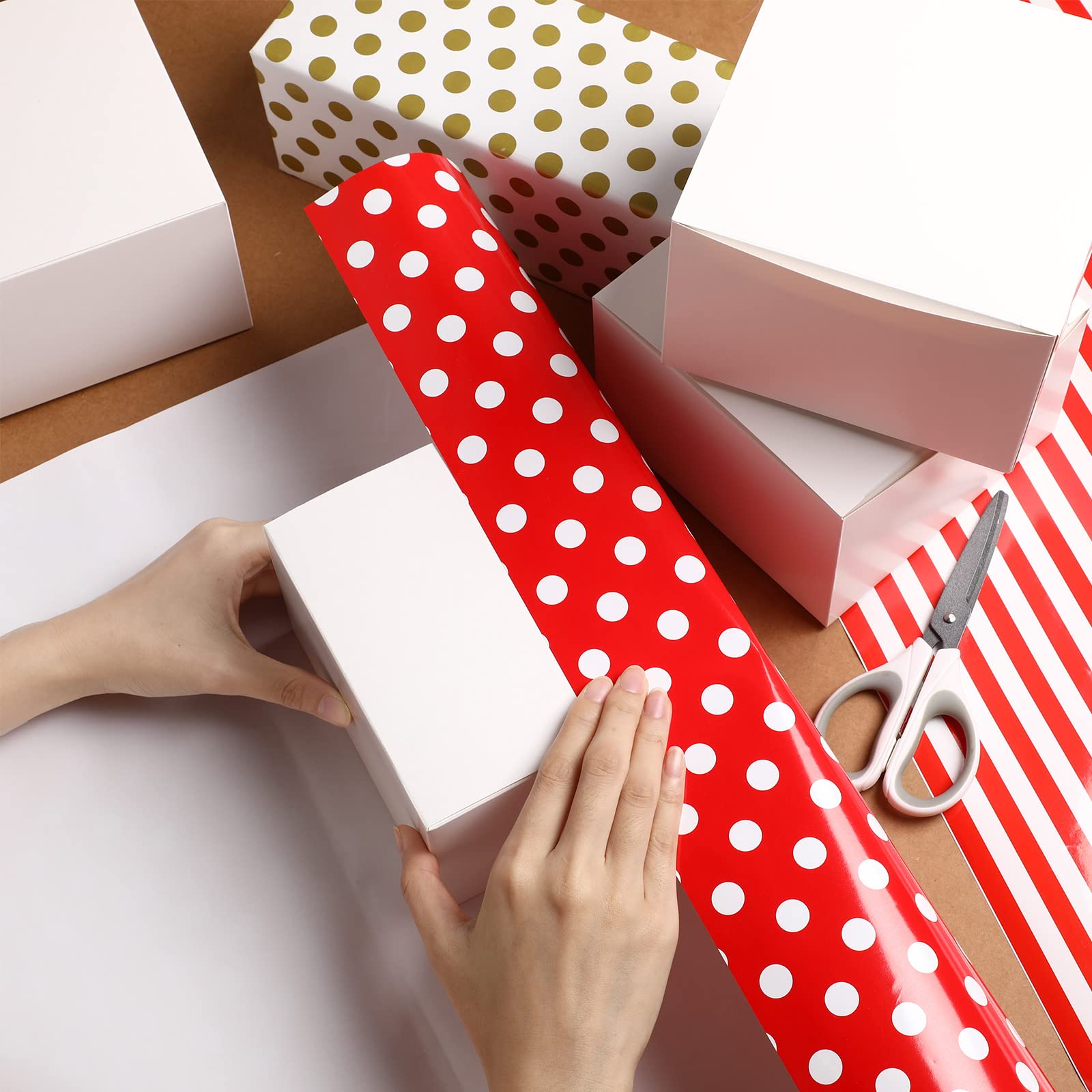 100 Pcs 6 x 6 x 4 Inch Small Gift Boxes with Lids Bridesmaid Proposal Box Assemble Gift Wrap Boxes Square White Box for Gifts, Candles, Party Favor, Wedding Birthday Party Supplies