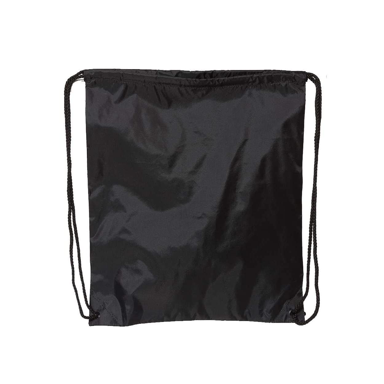 Liberty Bags Large Drawstring Backpack, One Size, BLACK