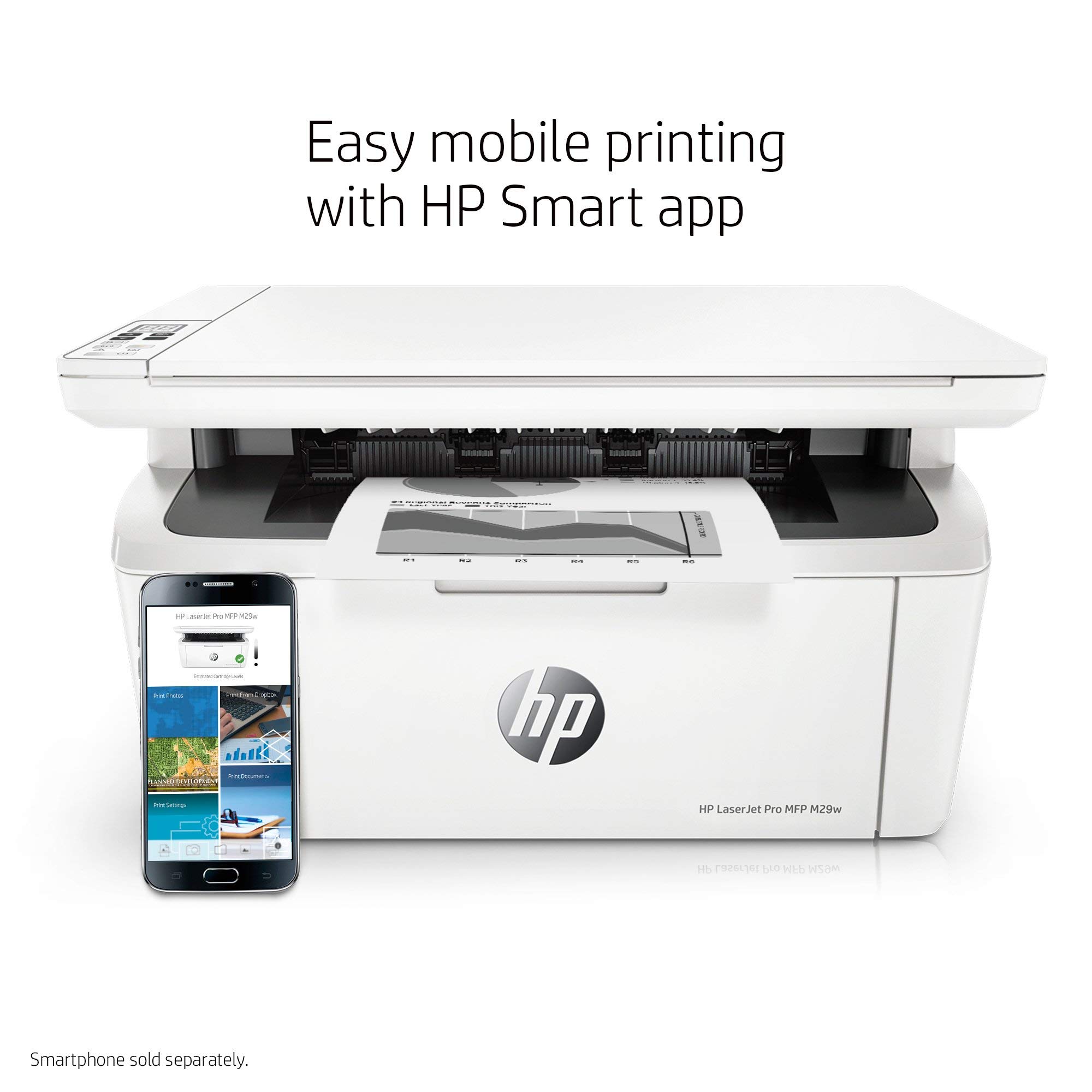 HP Laserjet Pro M29w All-in-One Wireless Monochrome Laser Printer with Mobile Printing (Y5S53A) (Renewed)