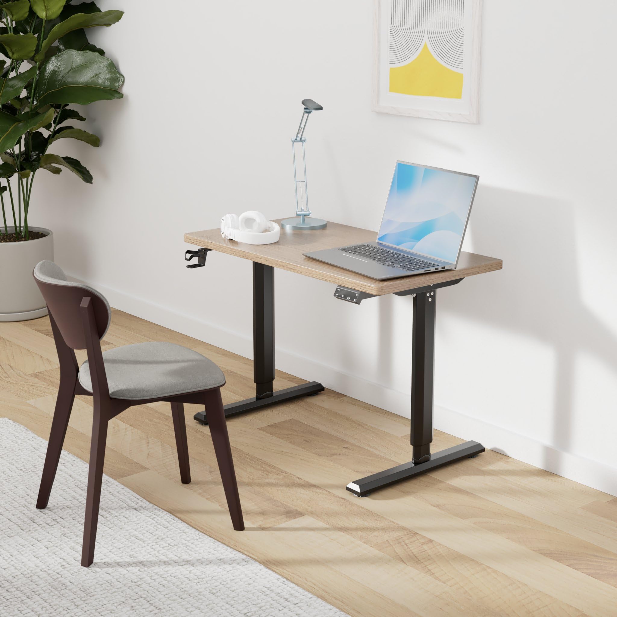 Dripex Electric Standing Desk Height Adjustable Computer Table-43 x 24 Inches Durable Large Workstation with Mouse Pad for Home Office