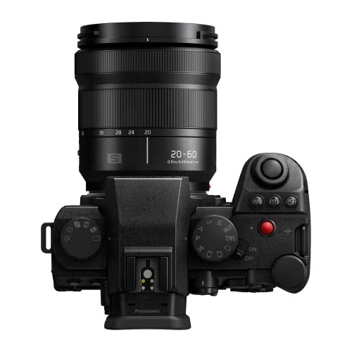 Panasonic LUMIX S5IIX Mirrorless Camera, 24.2MP Full Frame with Phase Hybrid AF, Unlimited 4:2:2 10-bit Recording, 5.8K Pro-Res, RAW Over HDMI, IP Streaming with 20-60mm F3.5-5.6 Lens - DC-S5M2XKK
