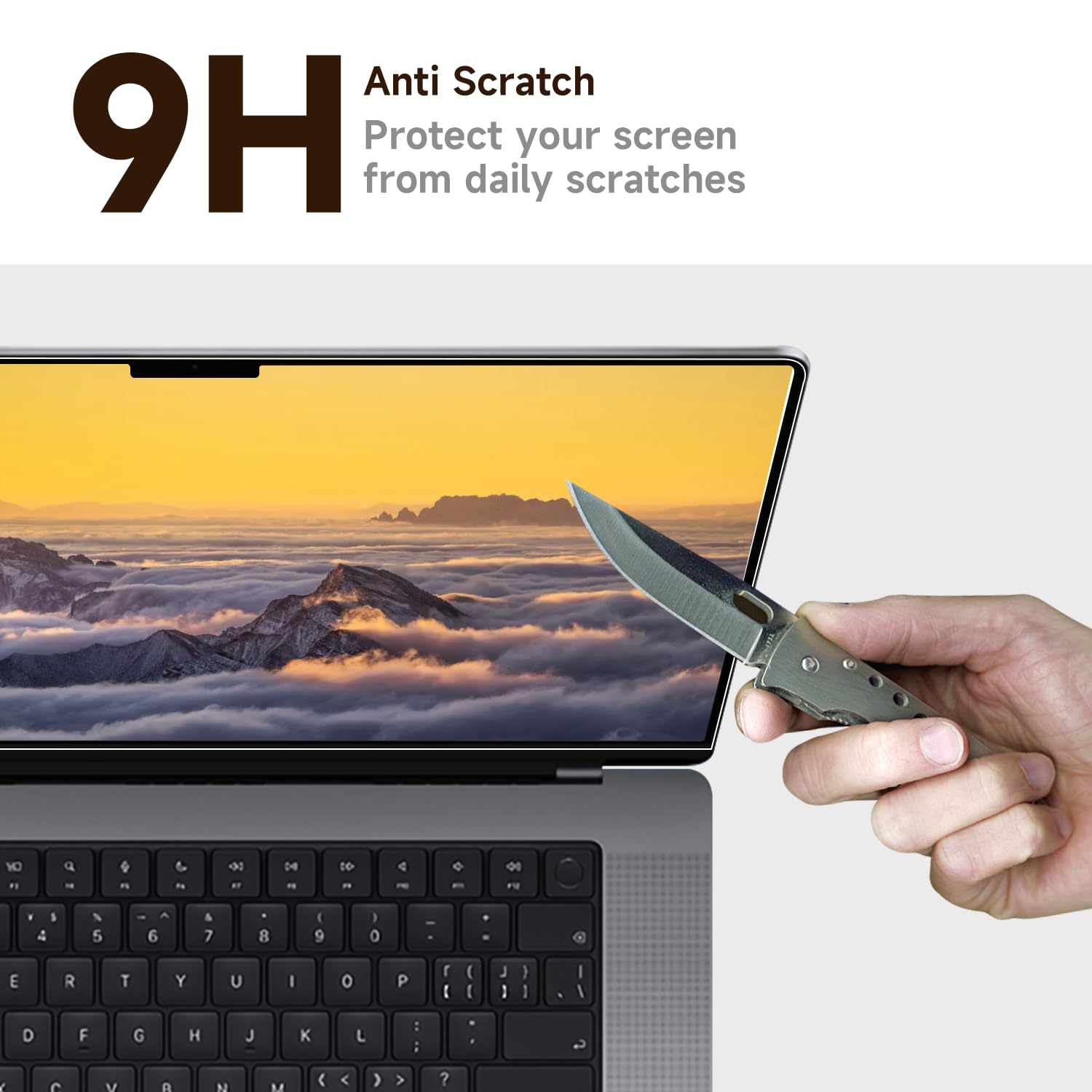 ANTOGOO V Removable Tempered Glass Screen Protector for 2023-2024 Apple Macbook Air 15.3 Inch M2/M3 Chip, 9H Hardness, No Bubbles or Lines, Anti-Scratch, Anti-Fingerprint, Clear