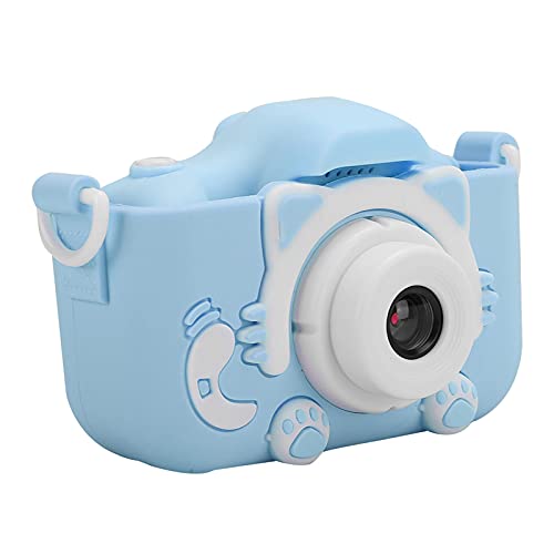 PUSOKEI Kids Camera for Girl, 12MP Digital Video Camera with 2.0in IPS Screen, Kids Digital Camera with Double Camera, Kids Camera for Girls(Blue)