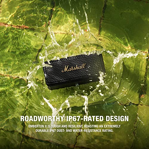 Marshall Emberton II Portable Bluetooth Speaker - Black & Brass