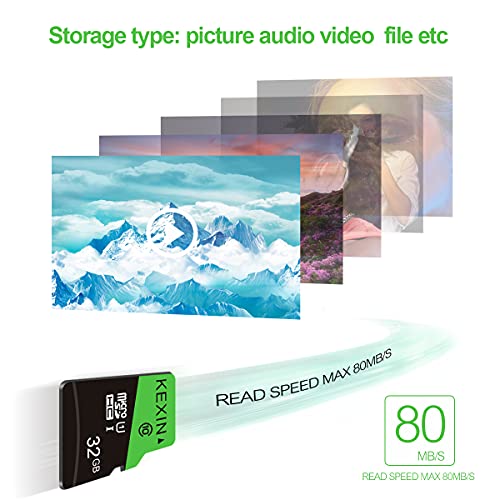 KEXIN 32GB Micro SD Card 32 GB Class 10 Ultra Micro SDHC UHS-I Bulk Memory Card C10, U1, 10 Pack Bulk Micro SD Card