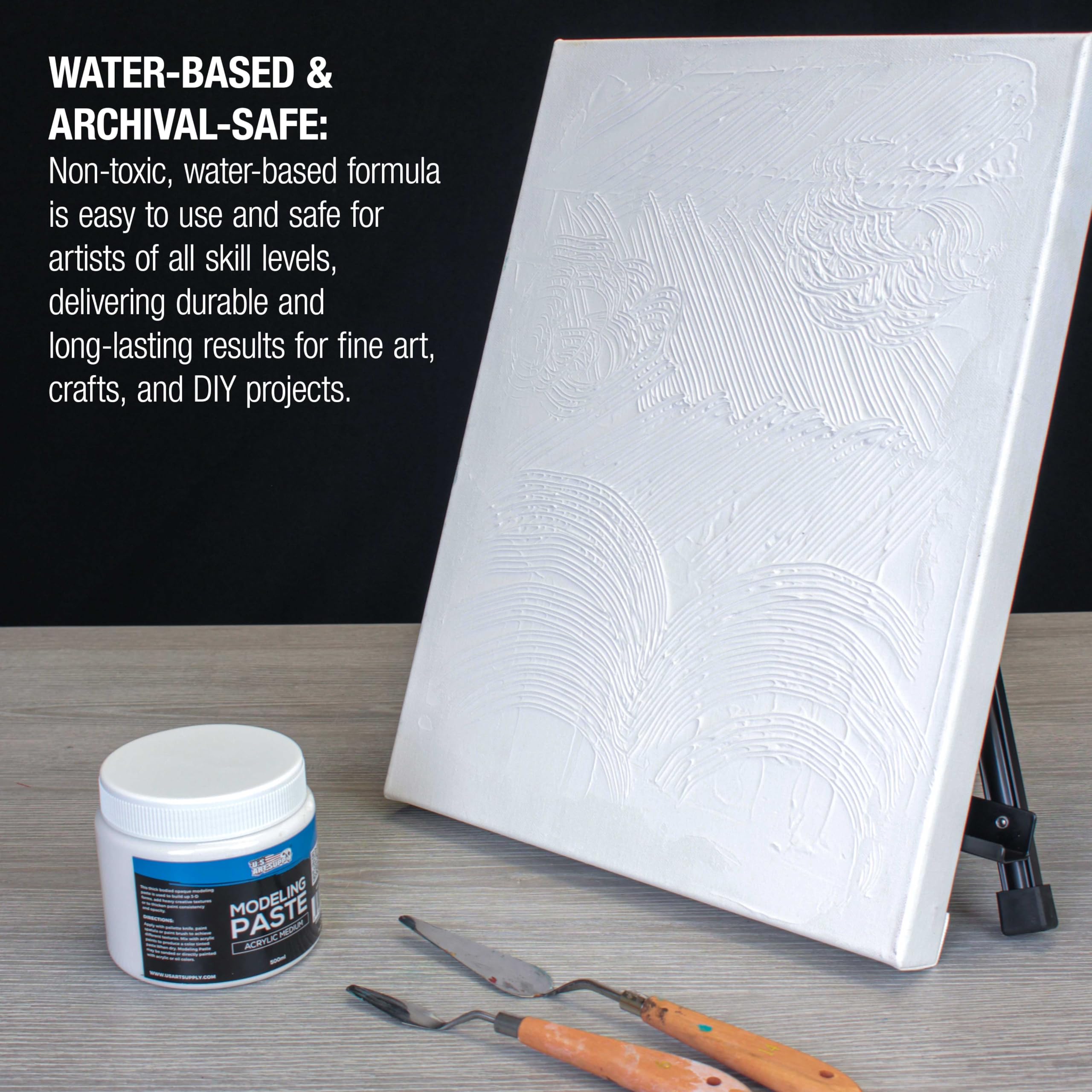 U.S. Art Supply Modeling Paste Acrylic Medium, 500ml Tub