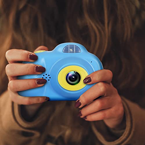 SUMDUINO Children's Camera New Multi-Function Digital 24 Megapixel High-Definition Camera Shake-Proof and Fall Proof Game Sports Camera 16x Electronic Zoom (Blue)