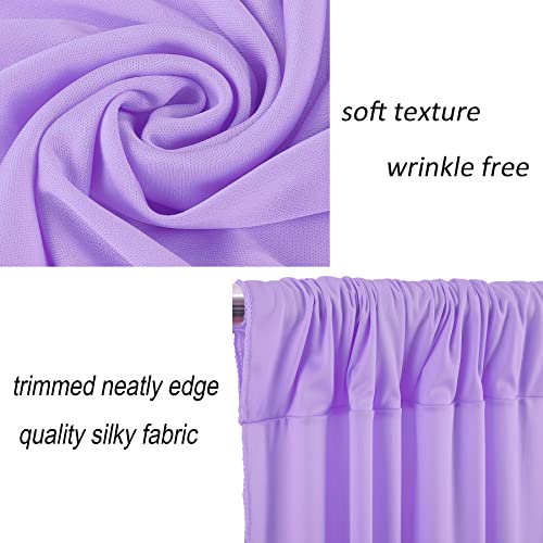 Lavender Backdrop Curtain for Parties Wedding Wrinkle Free Light Purple Photo Curtains Backdrop Drapes Fabric Decoration for Baby Shower Photoshoot 5ft x 7ft,2 Panels