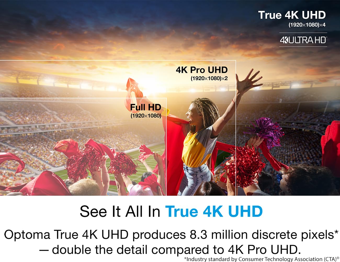 Optoma UHD35x True 4K UHD Gaming Projector | 3,600 Lumens | 4.2ms Response Time at 1080p with Enhanced Gaming Mode | 240Hz Refresh Rate | HDR10 & HLG