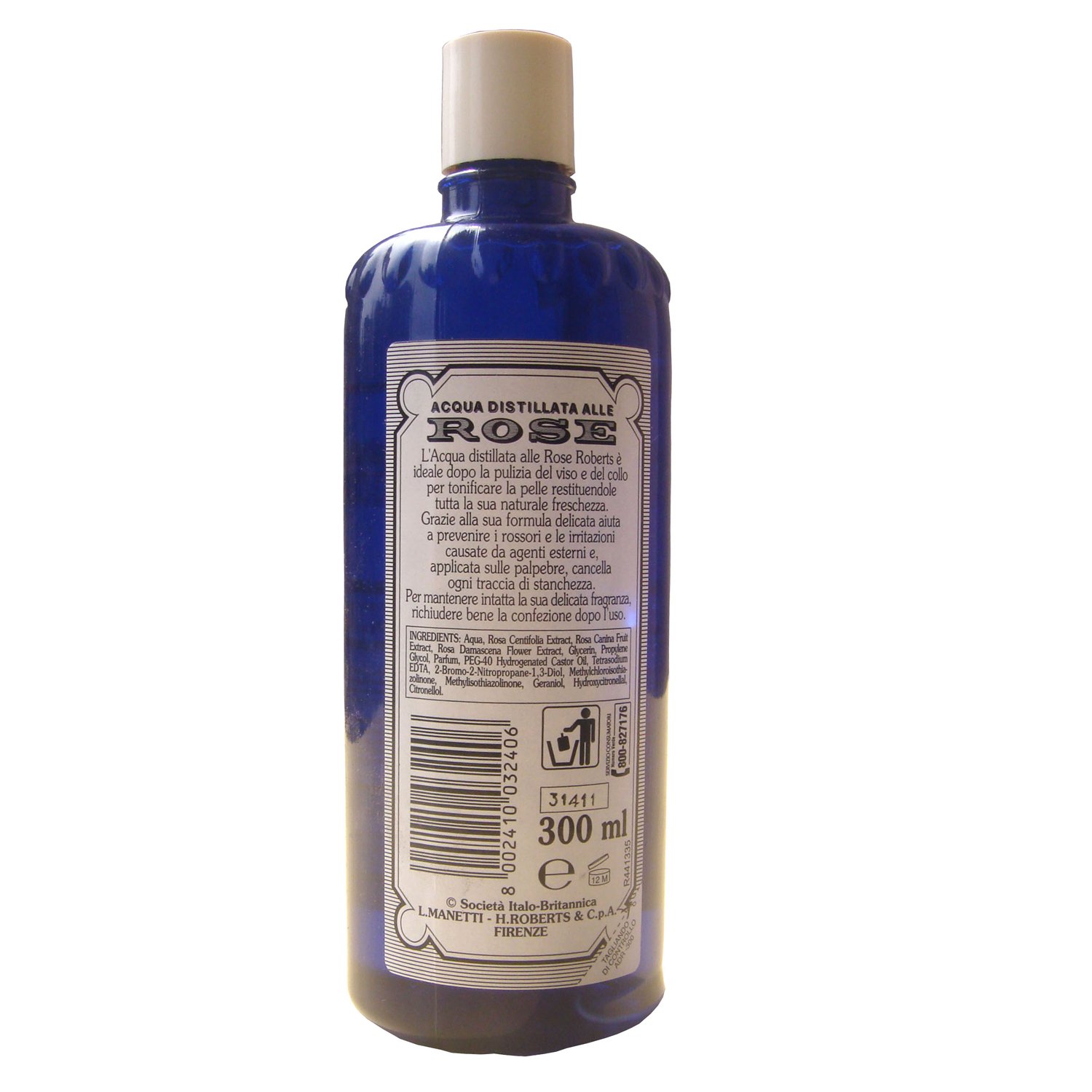 Acqua Distillata Alle Rose (Rose Water) 300 ml by Manetti Roberts