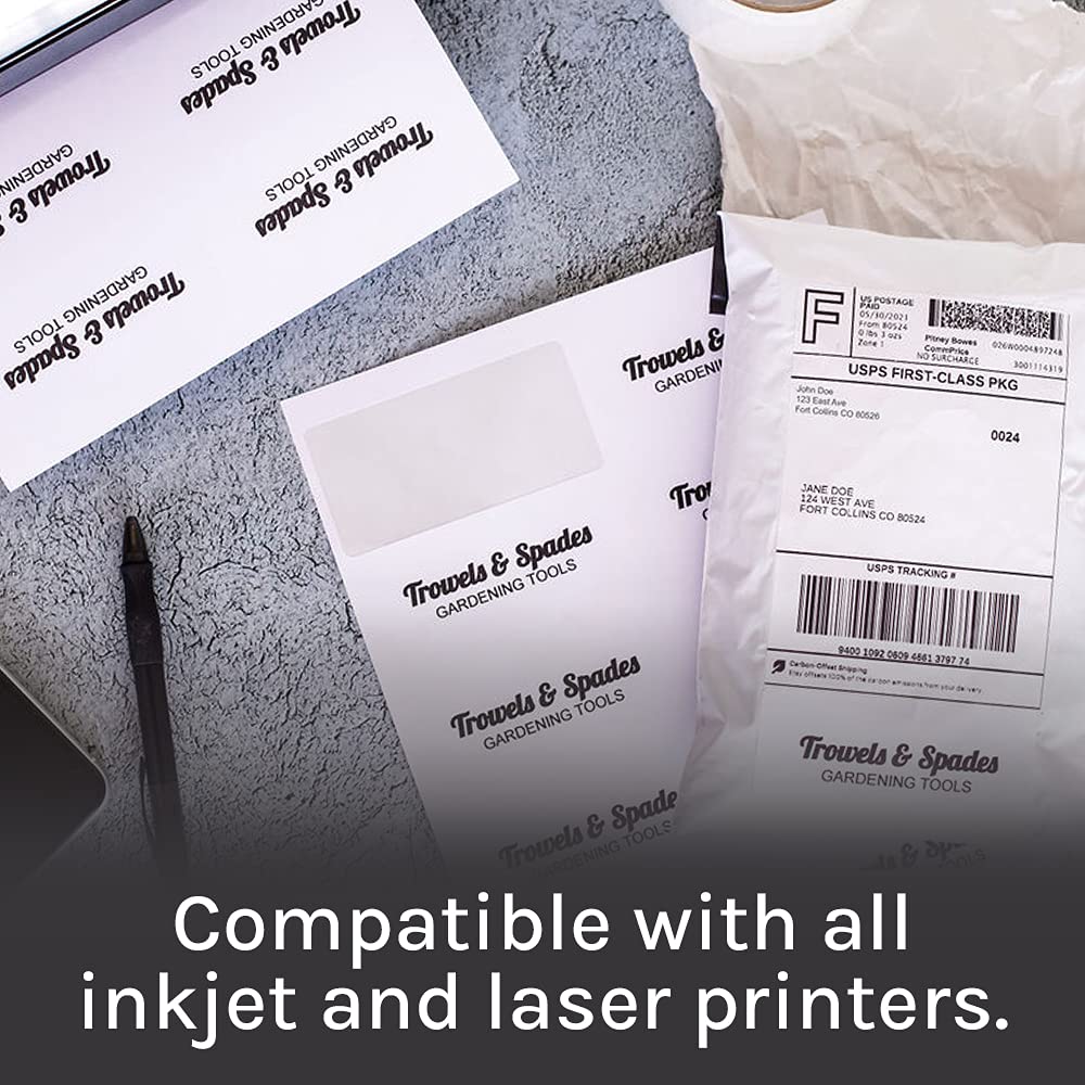 Premium Label Supply White Sticker Address Labels – 2” x 4" – Laser/Inkjet Compatible – (10 Labels/Sheet), 25 Sheets – 250 Total Adhesive Labels