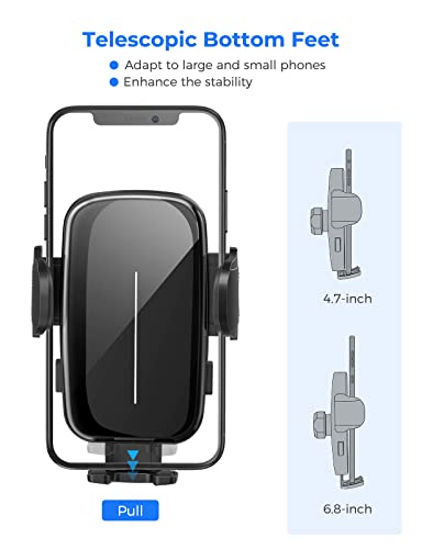Car Phone Mount - Upgraded Windshield Dashboard Car Phone Holder with Long Gooseneck Phone Holder for Car Windshield, Compatible with iPhone 13 12 Pro Max 11, Galaxy Note 22 S21 S20 and More