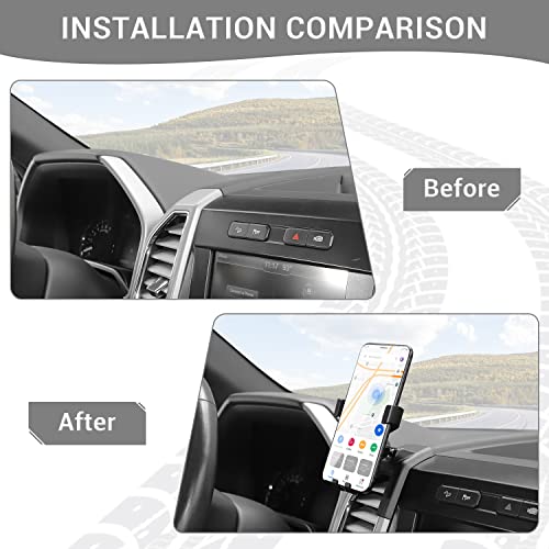 PDKLIN F150 Phone Mount, Dashboard 360° Mobile Cell Phone Holder for Frod F150 2015 2016 2017 2018 2019 2020