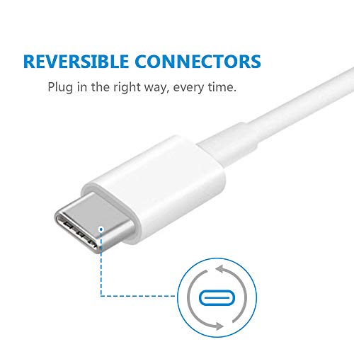 USB C Cable [3-Pack, 6.6ft] Type C Charger Fast Charging Cable, USB C Charging Cable for iPad Pro 12.9/11 Galaxy S10 S9 Plus, Note 10 9 LG, Type C Charger