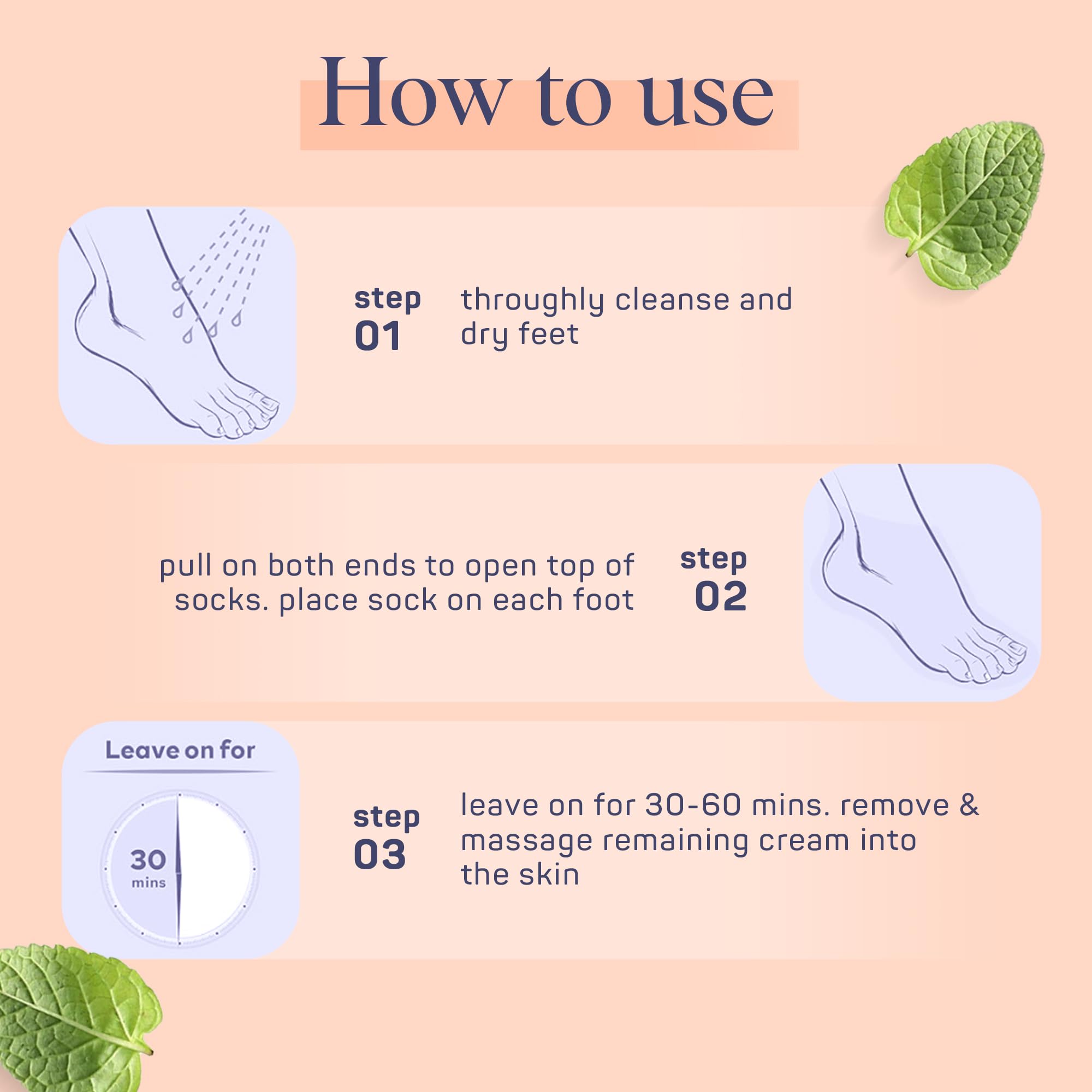 SpaLife Invigorating Spearmint & Tea Tree Oil Foot Sockies (3 Ct)