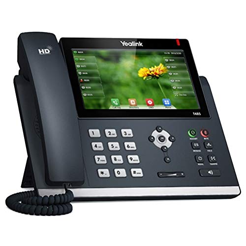Yealink T48S IP Phone, 16 Lines. 7-Inch Color Touch Screen Display. USB 2.0, Dual-Port Gigabit Ethernet, 802.3af PoE, Power Adapter Not Included (SIP-T48S).