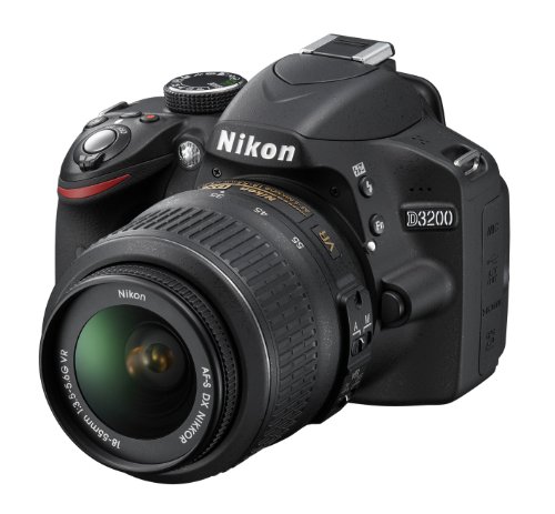 Nikon D3200 24.2 MP CMOS Digital SLR with 18-55mm f/3.5-5.6 Auto Focus-S DX VR NIKKOR Zoom Lens (Black) (OLD MODEL)