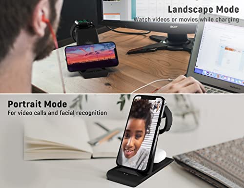 HATALKIN 3 in 1 Wireless Charging Station Compatible for Apple Products Multiple Devices Apple Watch ultra 8 7 SE 6 5 4 3 AirPods Pro 2 iPhone 14 13 12 11 Pro Max/X/XS/XR 8 Fast Wireless Charger Stand
