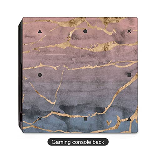 Rose Gold Marble Design Watercolor Gradient Texture PS4 Skin Console-PS4 Gamepad Controller Whole Body Skin Body Vinyl Sticker Sticker