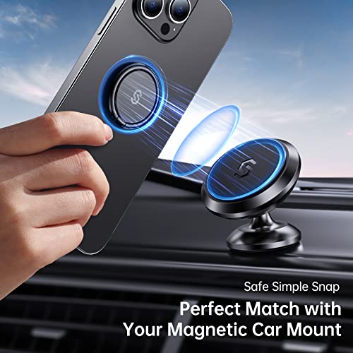 Syncwire Cell Phone Ring Holder Stand, 360 Degree Rotation Finger Ring Kickstand with Polished Metal Phone Grip for Magnetic Car Mount Compatible with iPhone, Samsung,LG,Pixel, Smartphone Accessories