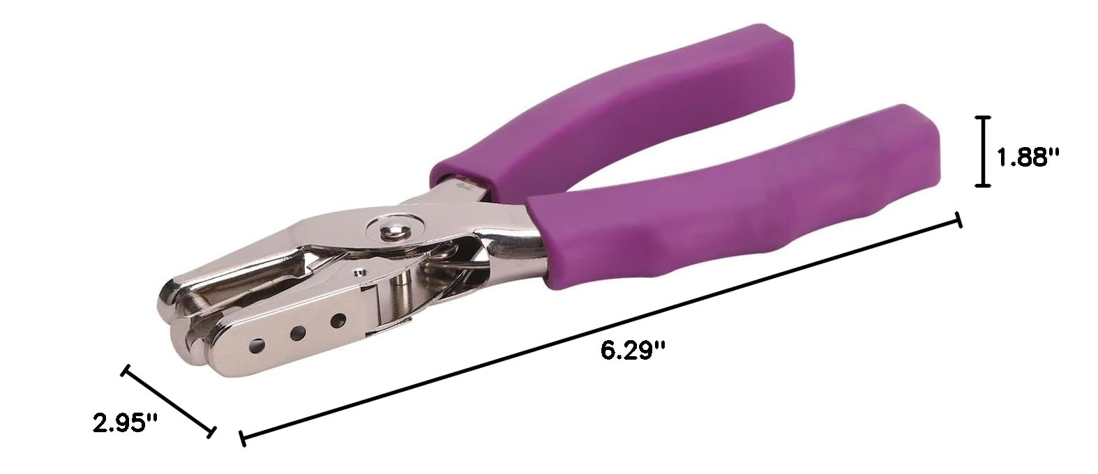 Craftinova Handle Punch ,3 Pack,1/4 inch of Hole Handheld Puncher ,with Soft Grip Handles,with 6 Sheet Capacity,Perfect for Home Office School Supplies,can be Used for Labels and Greeting Cards