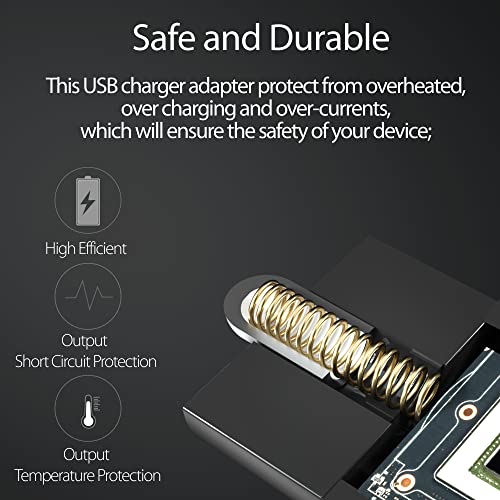 USB Car Charger, 2 Pack Cigarette Lighter USB Charger 4.8A Car Charger Adapter Car Plug Adapter Flush Fit Compatible with iPhone 13/12/11/XR/XS,ipad Air 2/Mini,Samsung Note 9/S10/S9 (2 Pack Black)