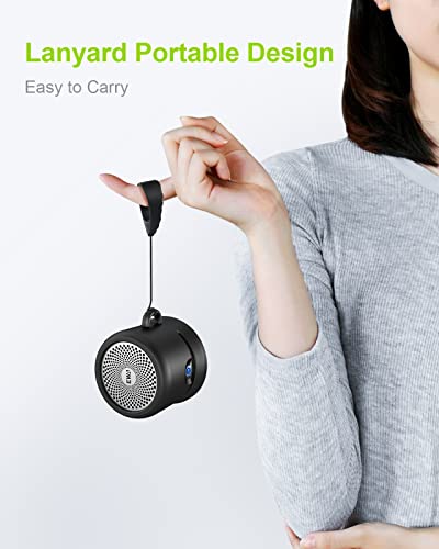 EWA Magnetic Silicone Case A106 Pro Portable Bluetooth Speaker for Shower, Room, Bike, Car (Black)