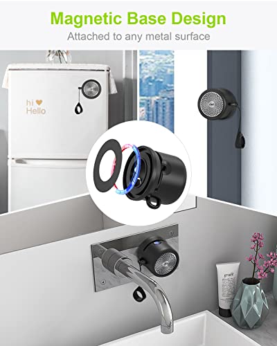 EWA Magnetic Silicone Case A106 Pro Portable Bluetooth Speaker for Shower, Room, Bike, Car (Black)
